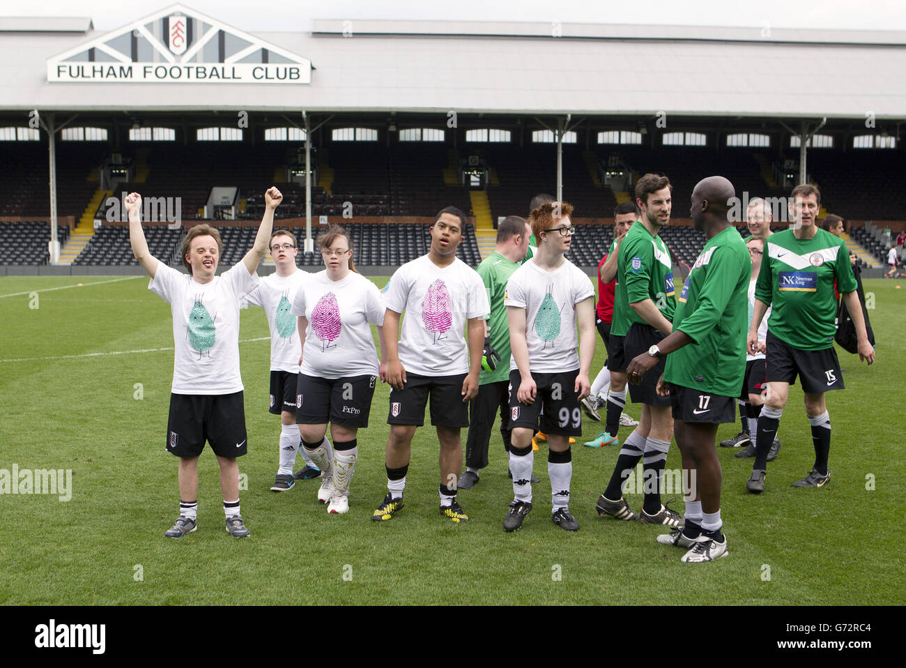 Fulham Badgers and Corinthian Casual's players after their match Stock ...