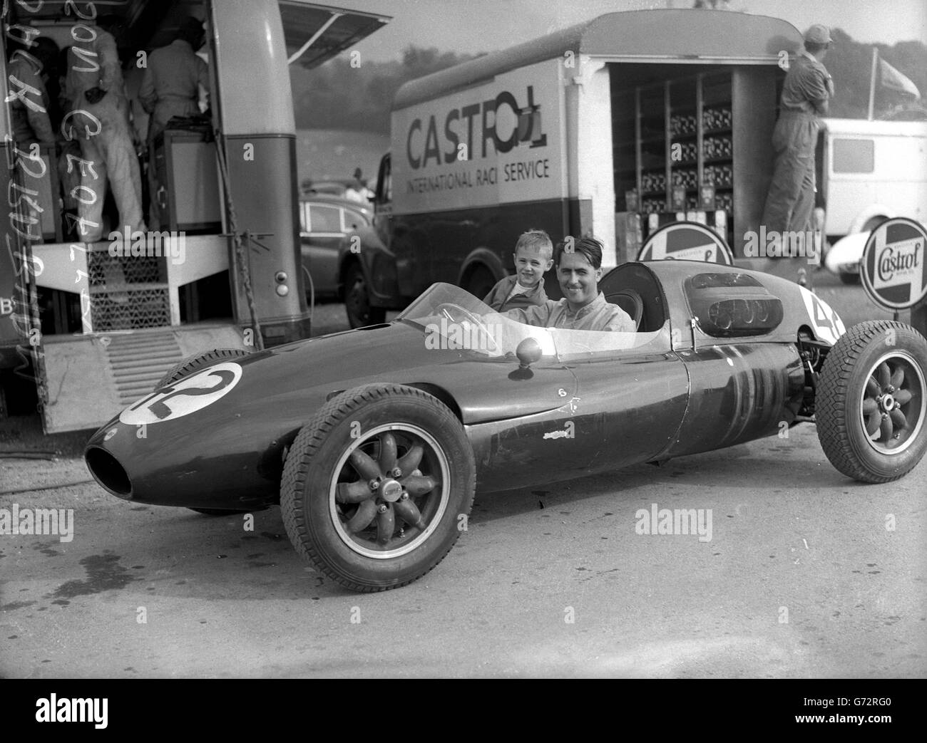 Motor Racing - Jack Brabham - Brands Hatch Stock Photo - Alamy