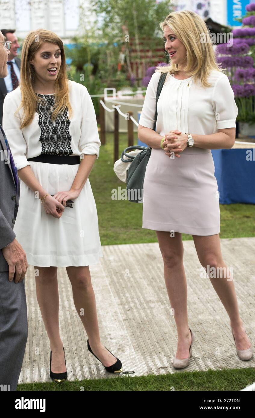 Princess Beatrice with her friend Holly Branson during a visit to the ...