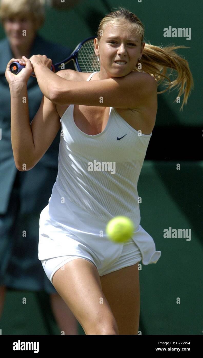 Wimbledon 2004 final of the ladies singles tournament hi-res stock ...