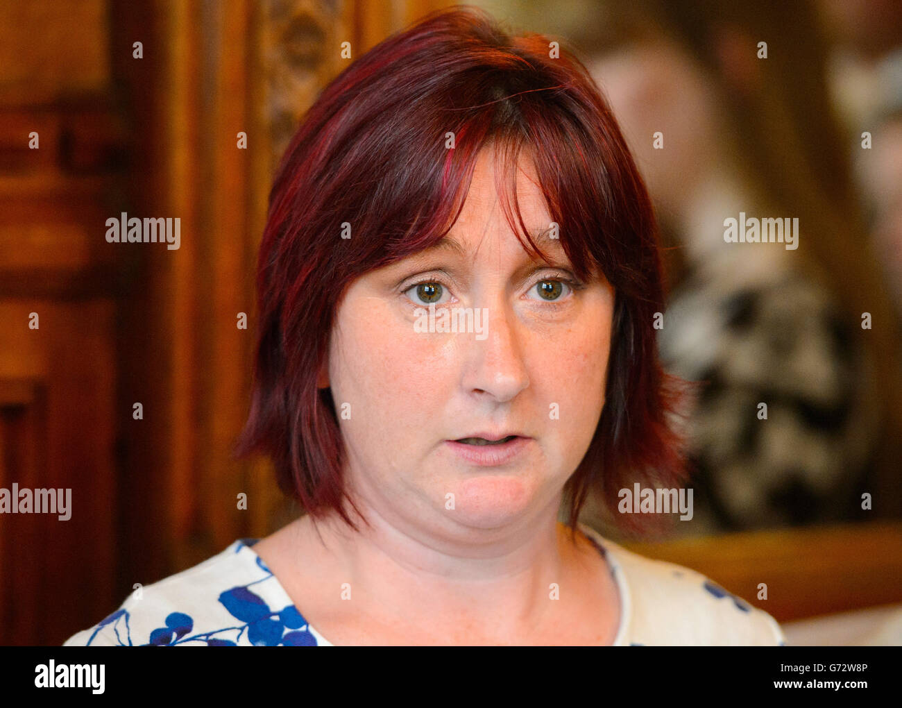 At the launch of the new child rescue alert system hi-res stock ...