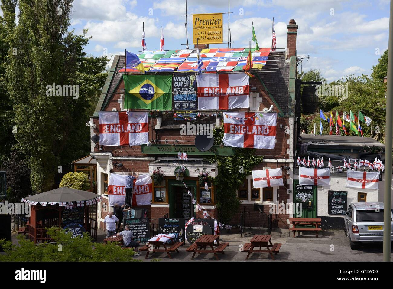 The Robin Hood pub in Jarrow near South Shields, Tyne and Wear, as ...
