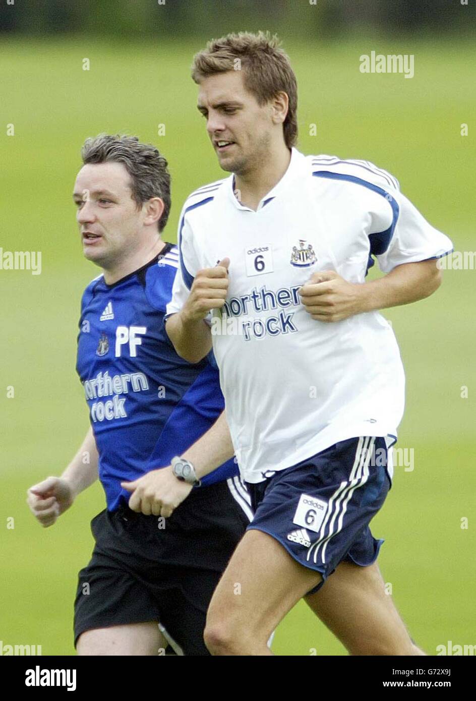 Newcastle's Jonathan Woodgate trains at the Newcastle Blue Flame ...