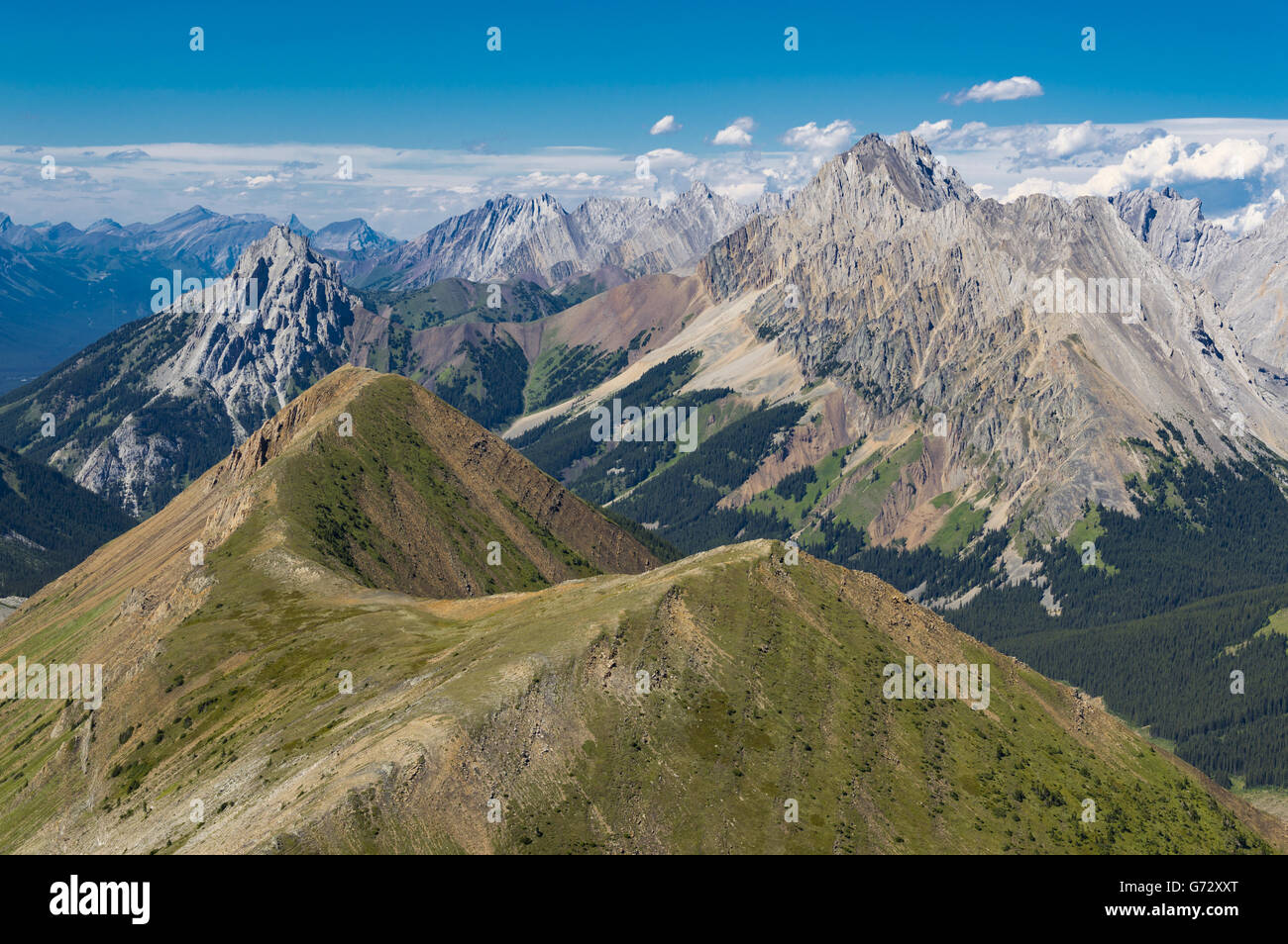 Alpine Ridge With Rugged Mountains in the Rocky Mountains Kananaskis ...