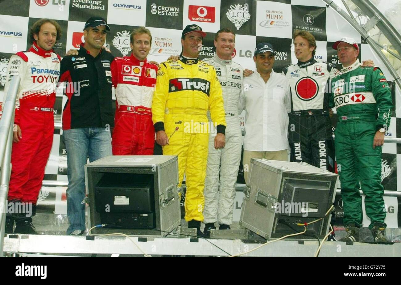 F1 drivers past present from left toyota christiano da matta hi-res ...