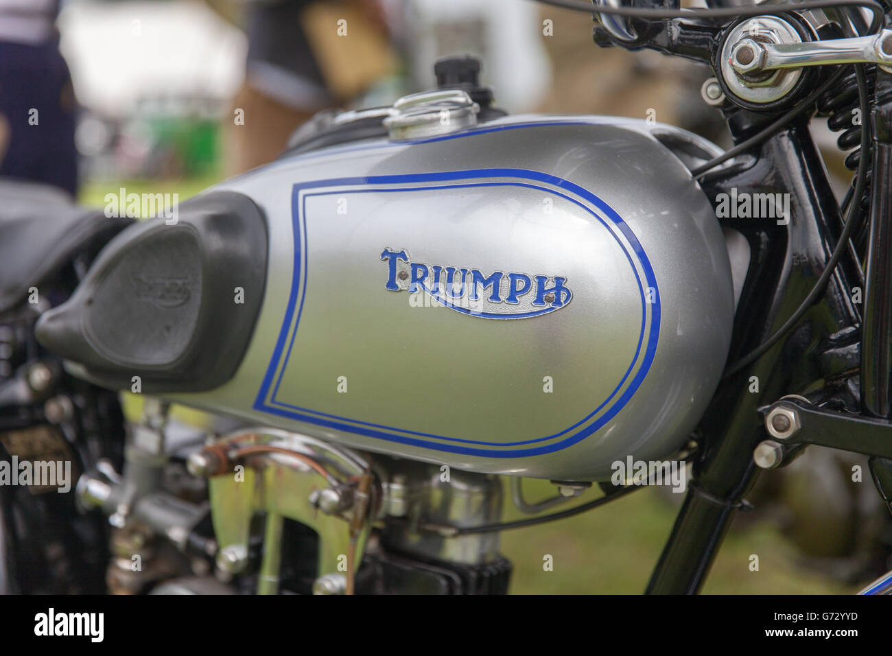 Blue triumph bike hi-res stock photography and images - Alamy