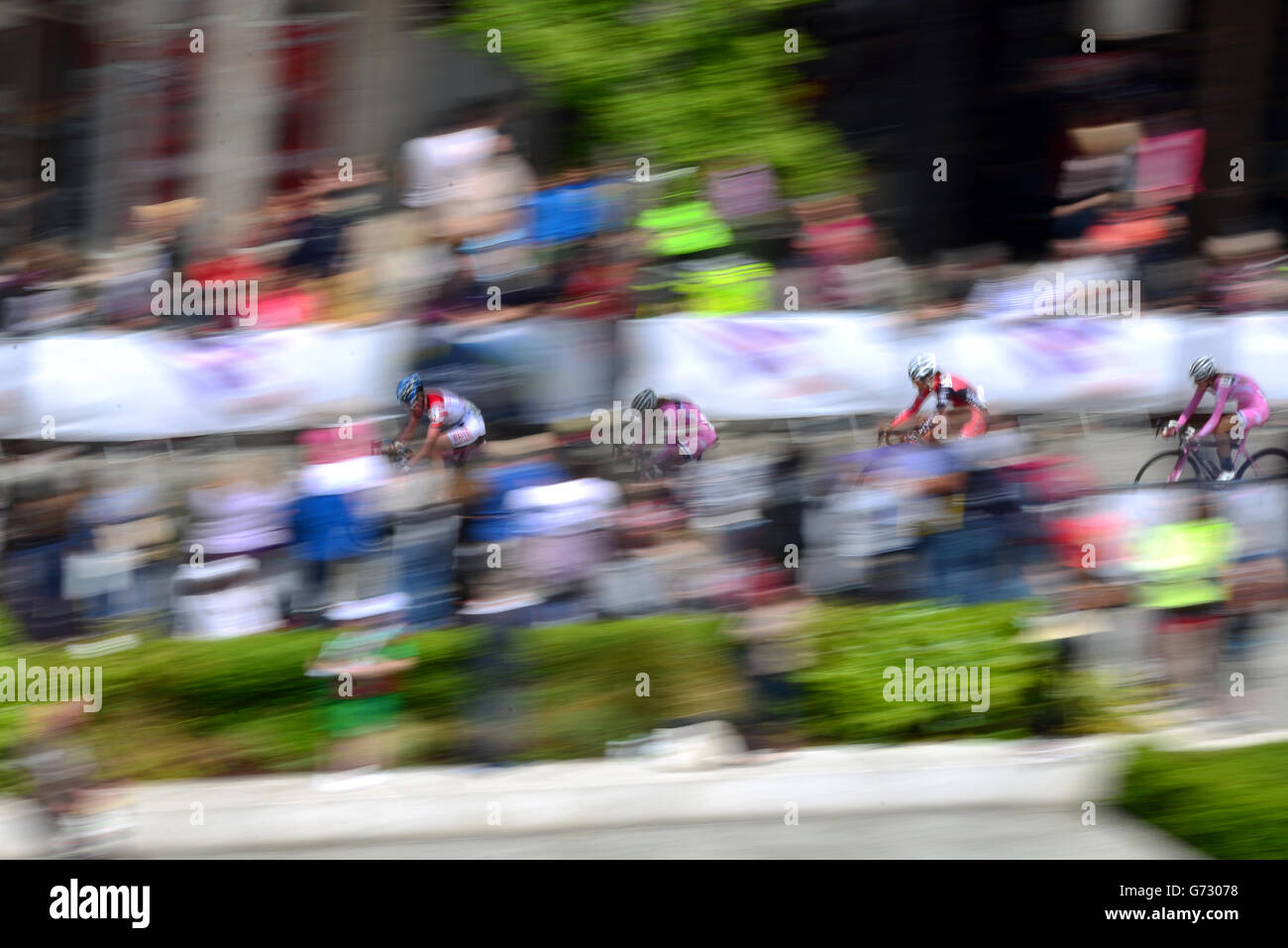 Racing action during the Elite Women's Milk Race in Nottingham Stock ...