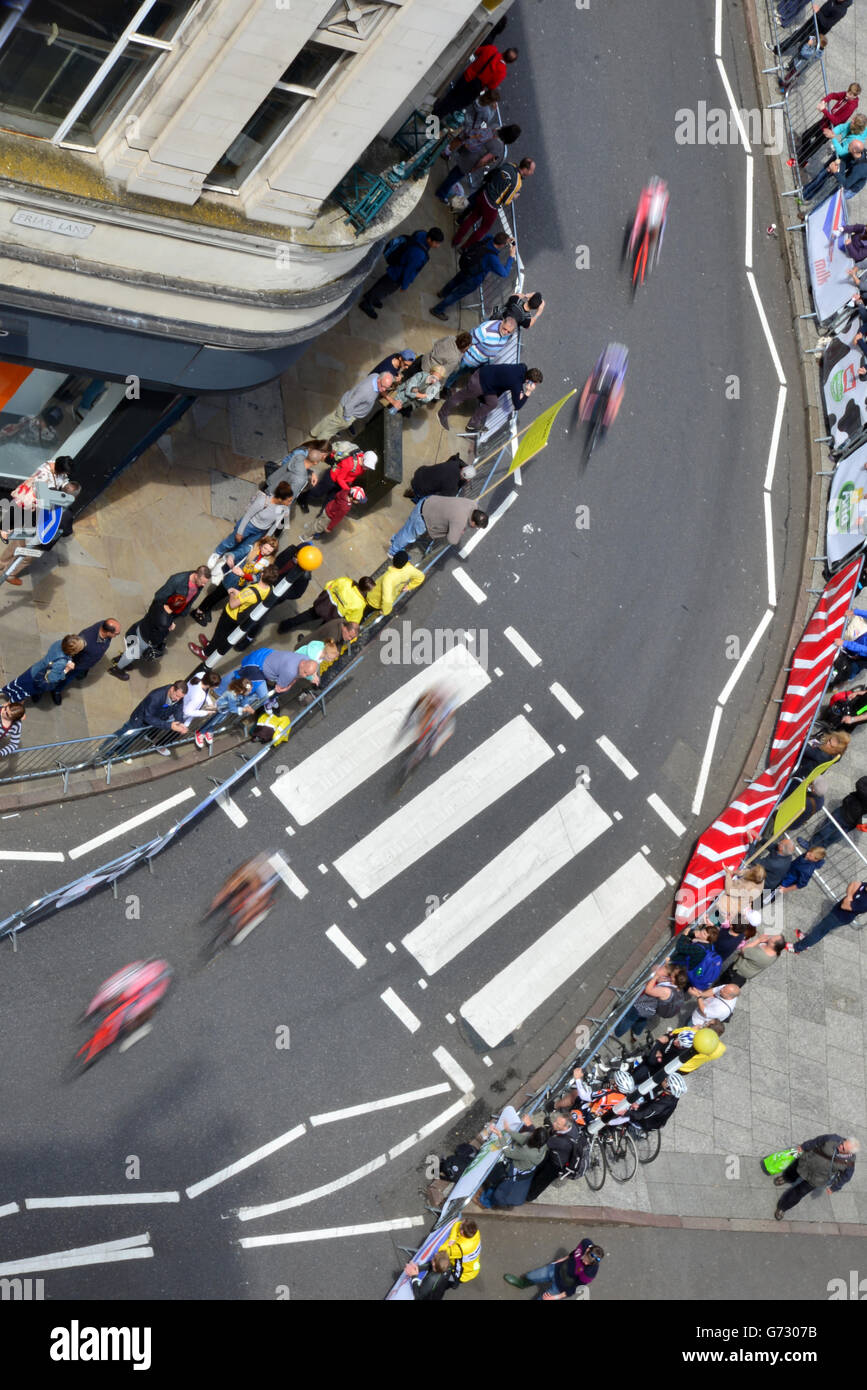 Racing action during the Elite Women's Milk Race in Nottingham Stock ...