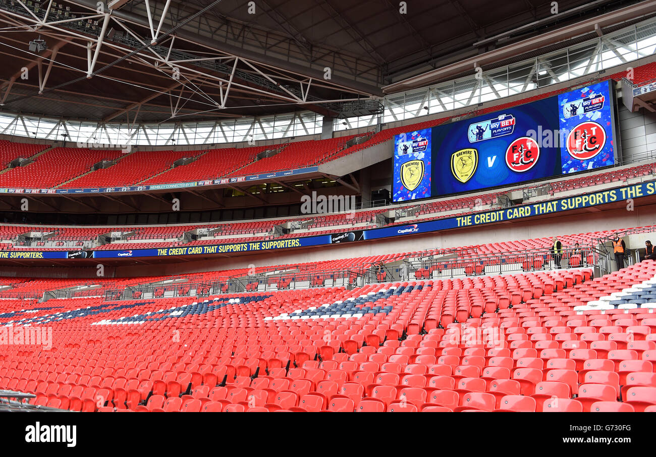 A general view of seats in the stands at Wembley Stadium Stock Photo ...
