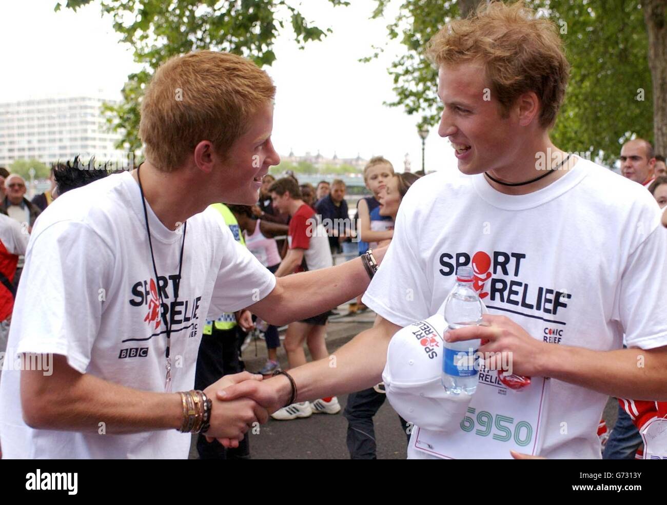 Prince william after finishing the sport relief london mile hi-res ...