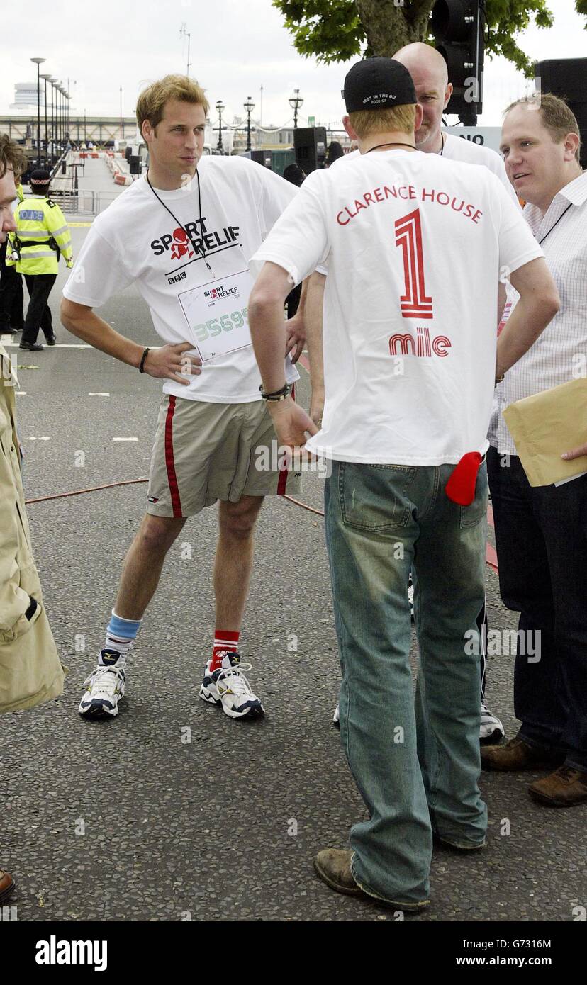 Prince william sport relief london mile hi-res stock photography and ...