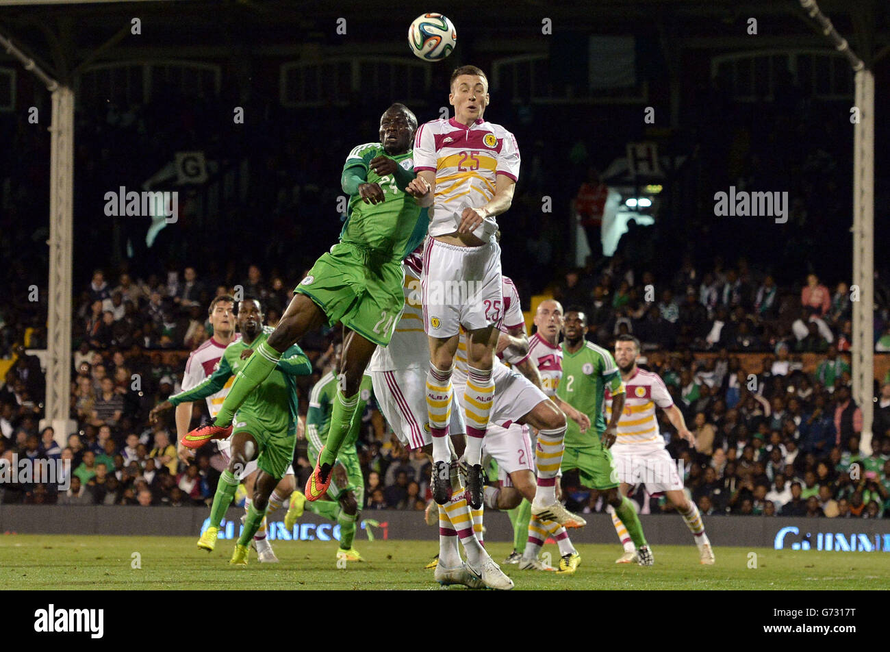 Scotland's Craig Forsyth clears a corner during the International ...