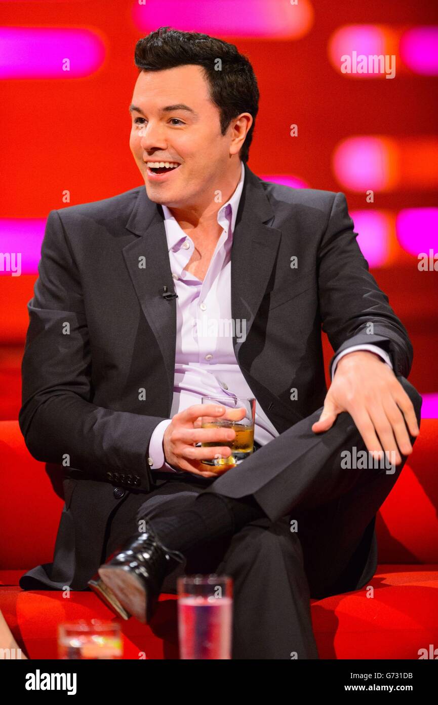 Seth MacFarlane during a recording of the Graham Norton Show, at the ...