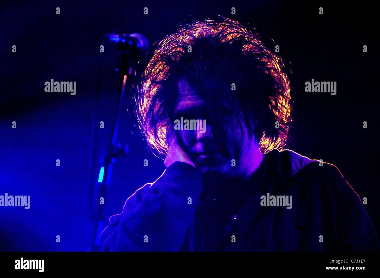 The Cure frontman, Robert Smith, playing at the Oxegen Festival, at ...