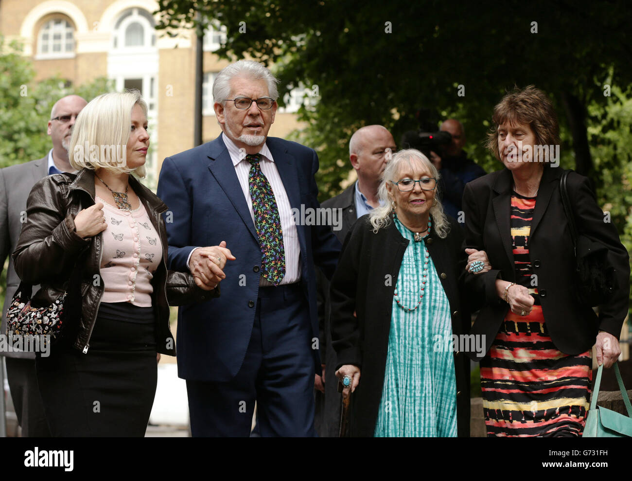 Veteran entertainer Rolf Harris arriving with daughter Bindi (left ...