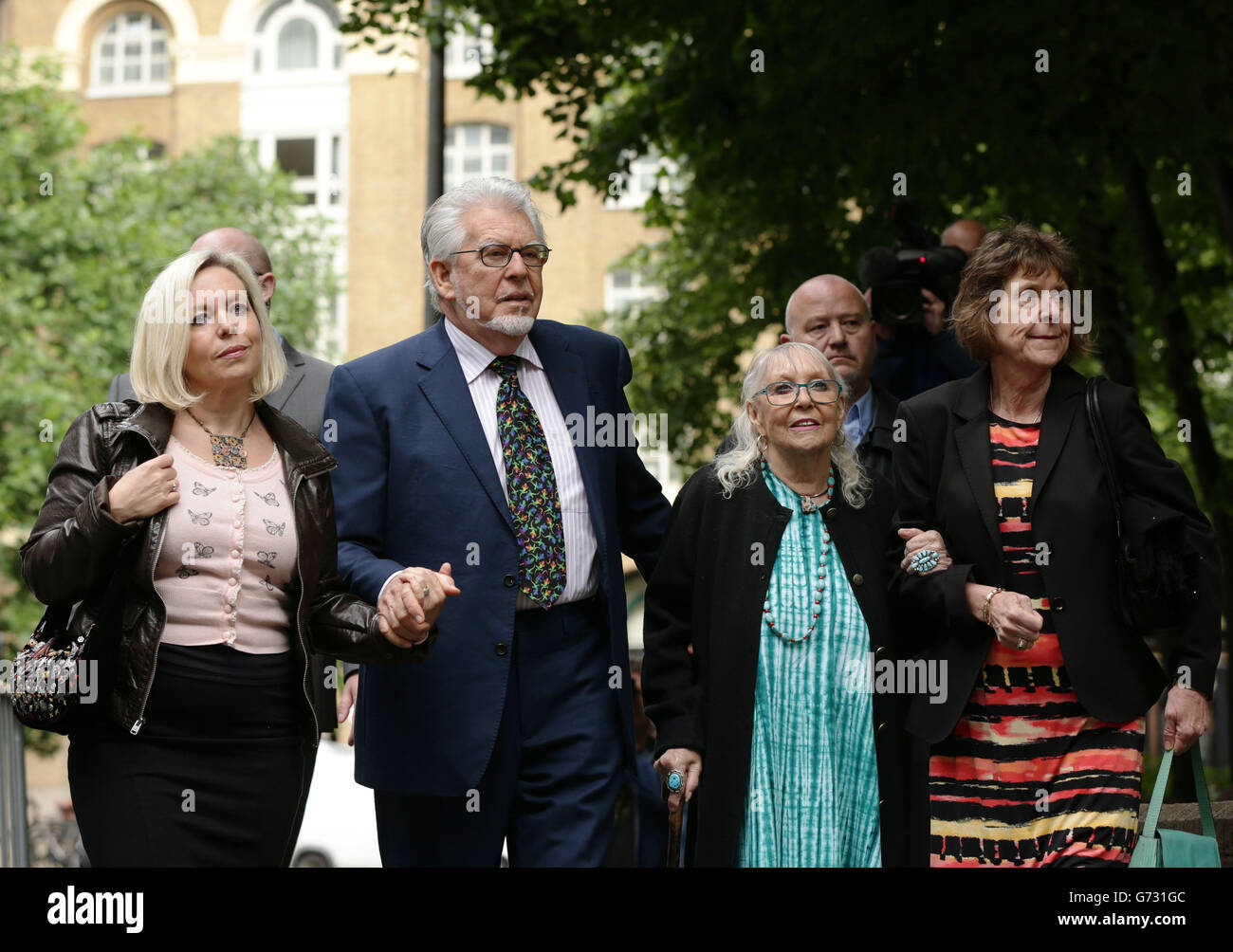 Veteran entertainer Rolf Harris arriving with daughter Bindi (left ...