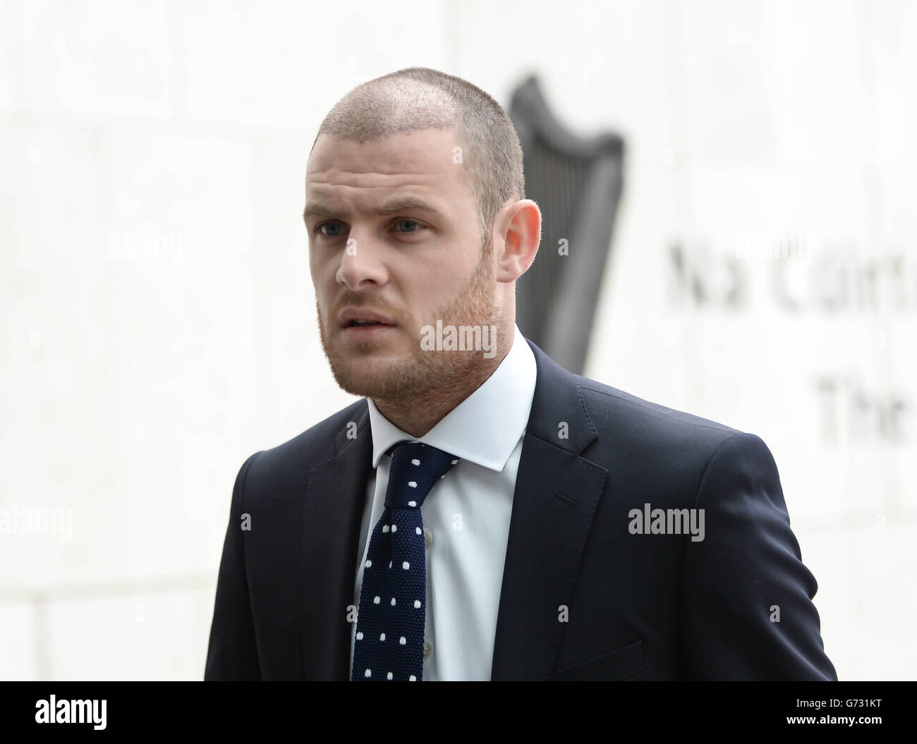 The Republic of Ireland and Celtic footballer Anthony Stokes arrives at ...
