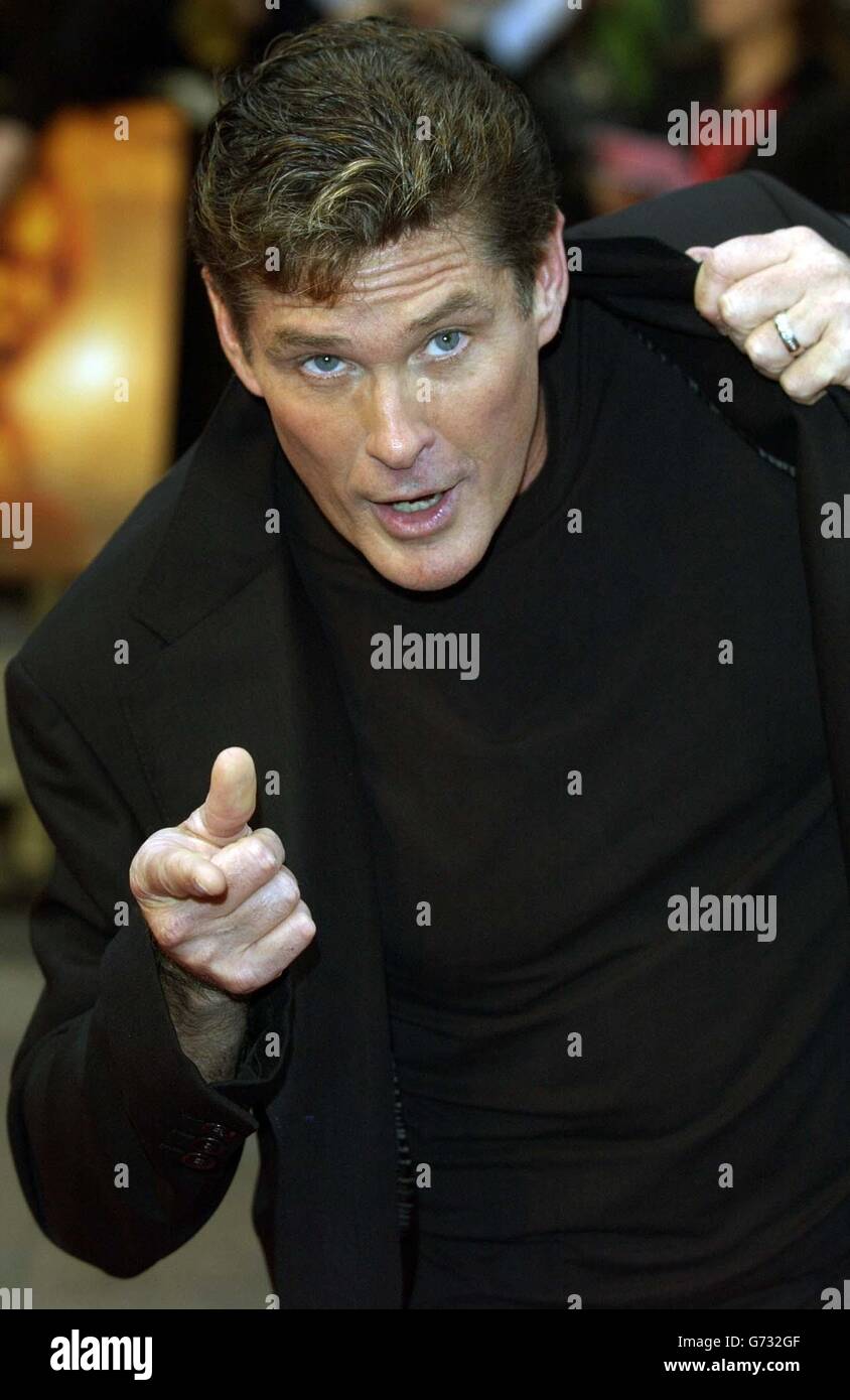 Actor David Hasselhoff arrives for the UK gala premiere of Spider-Man 2 ...
