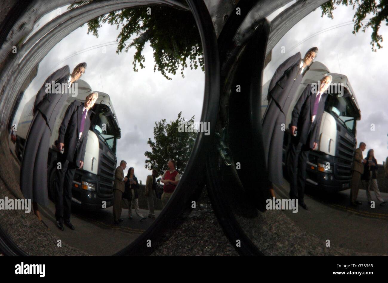 HGV Cyclops Mirror Stock Photo - Alamy