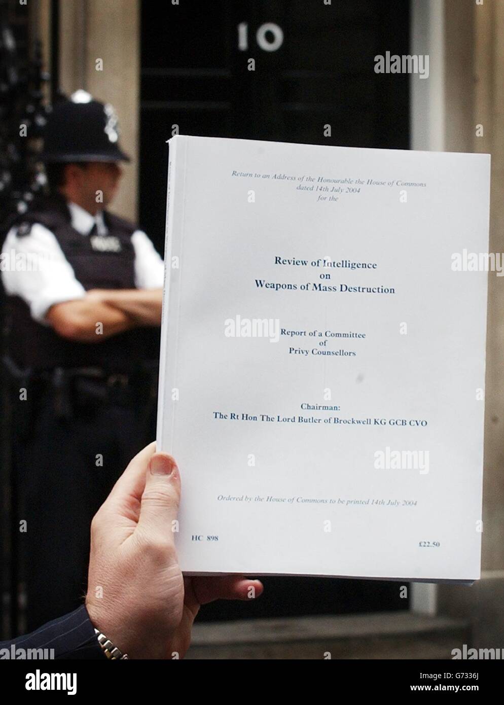 A copy of Lord Butler's report into intelligence failings in the run-up ...