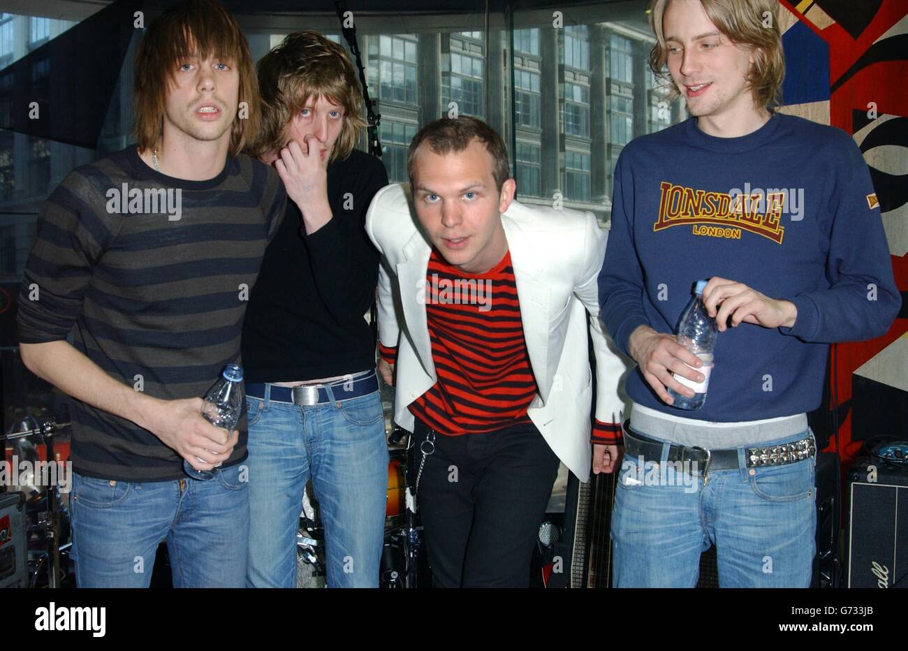 Razorlight - (from left to right) Johnny Borrell, Christian Smith ...