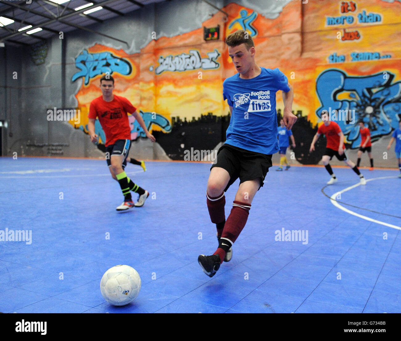 Sport - StreetGames Football Pools Fives - Swindon. General action at ...