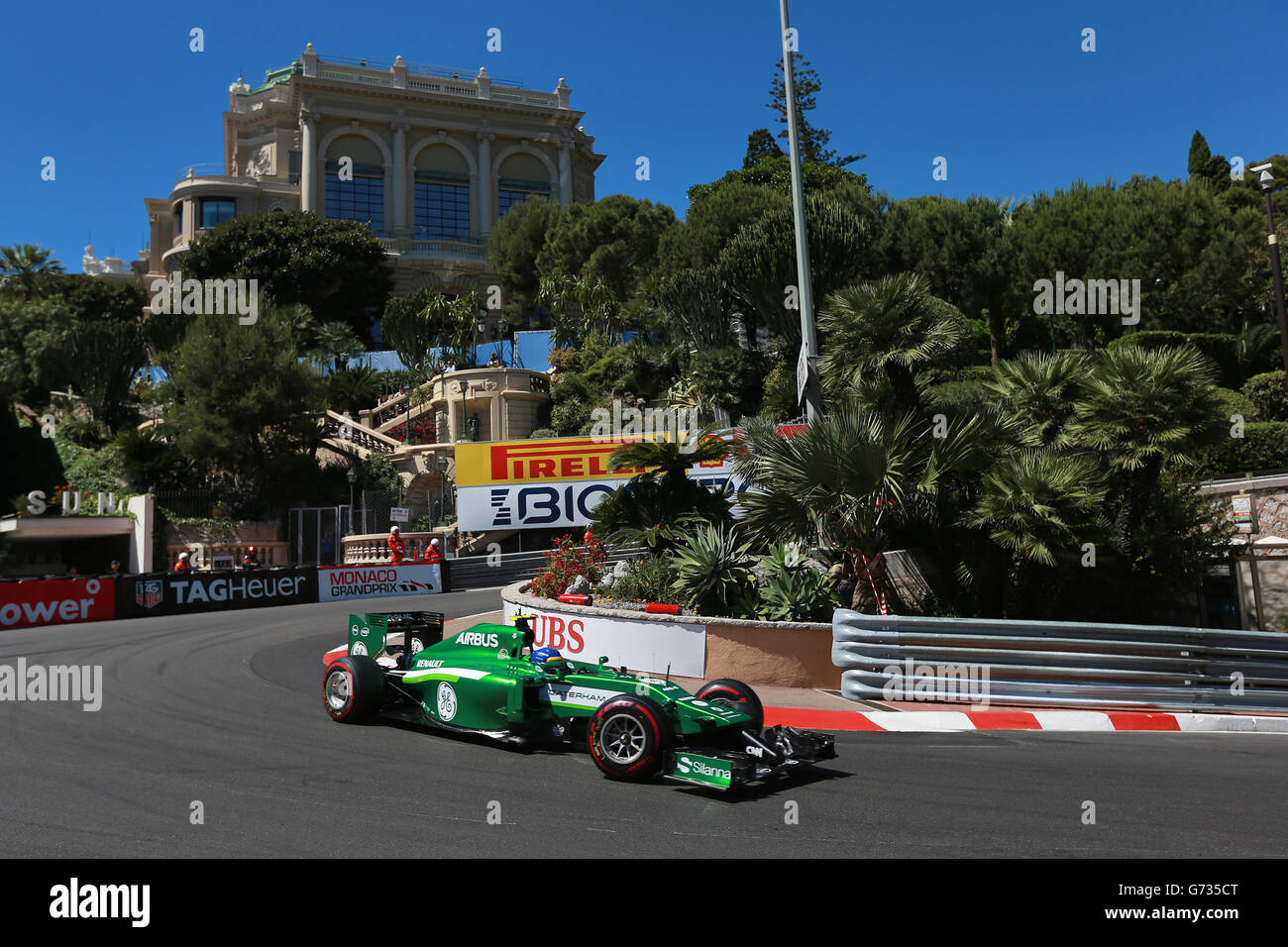 Caterhams marcus ericsson during the monaco grand prix hi-res stock ...