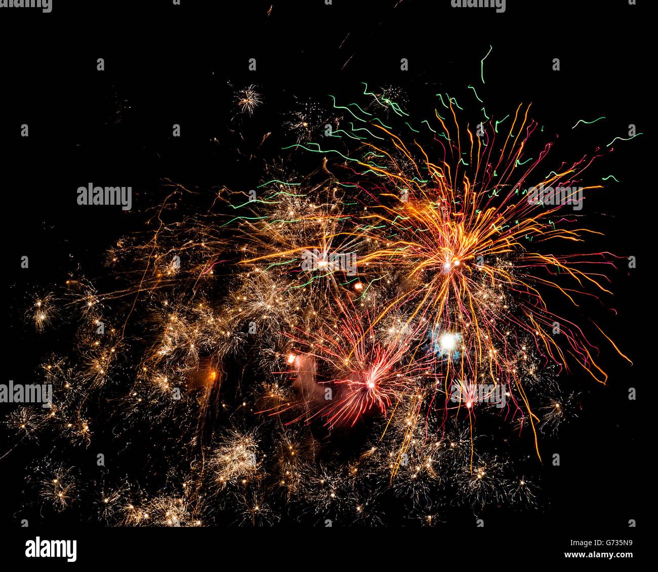 Fireworks light up the night sky Stock Photo - Alamy