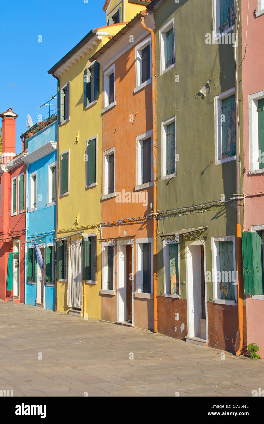 Color houses in Venice island Burano (Italy Stock Photo - Alamy