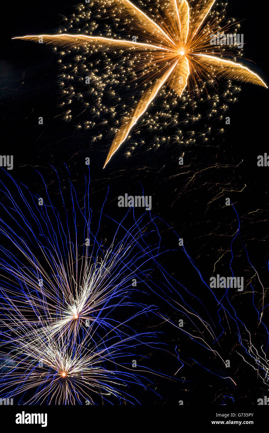 Fireworks light up the night sky Stock Photo - Alamy