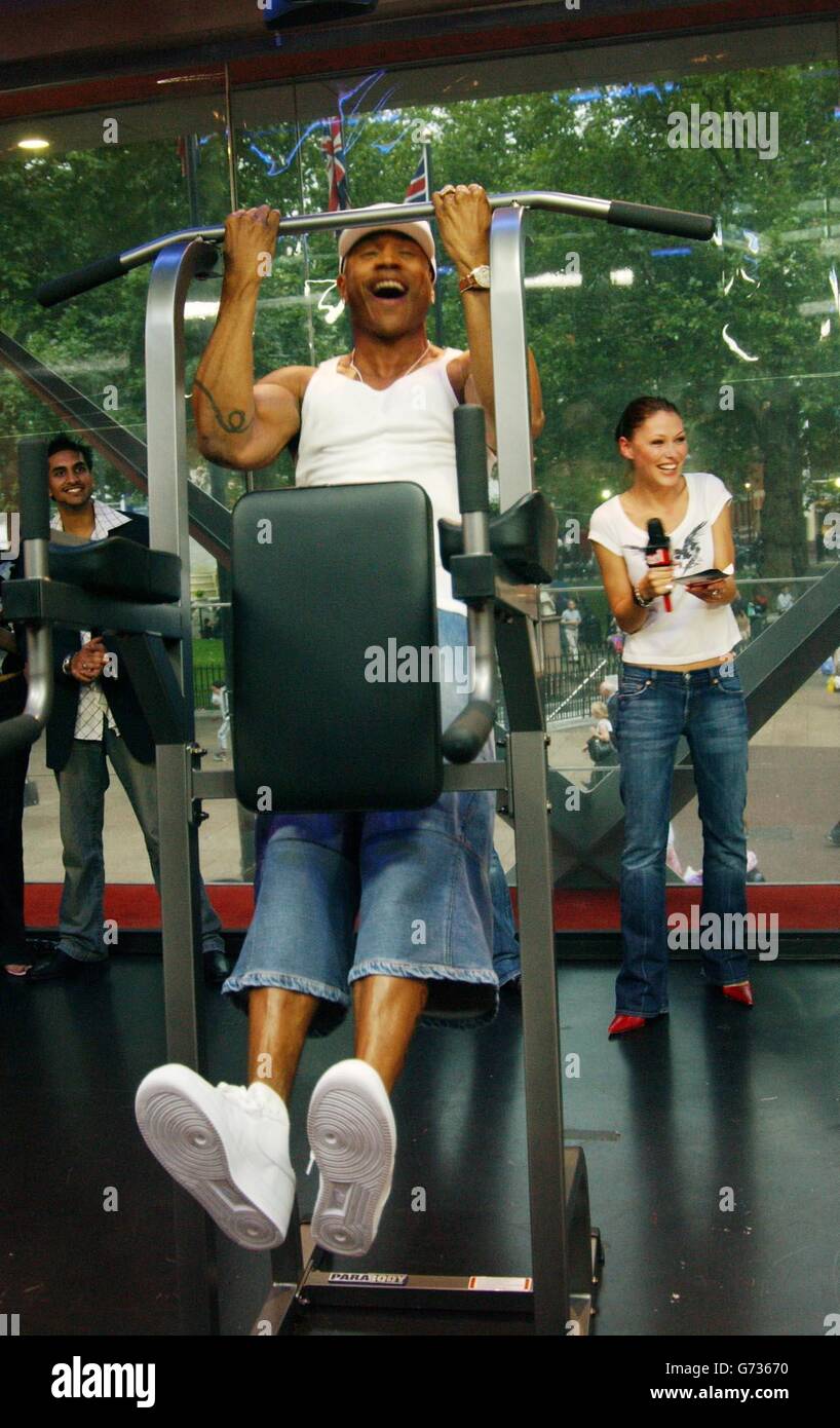 Hip hop artist LL Cool J during his guest appearance on MTV's TRL ...