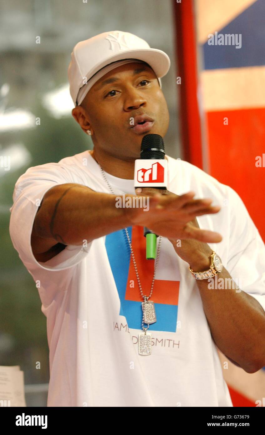 Hip hop artist LL Cool J during his guest appearance on MTV's TRL ...