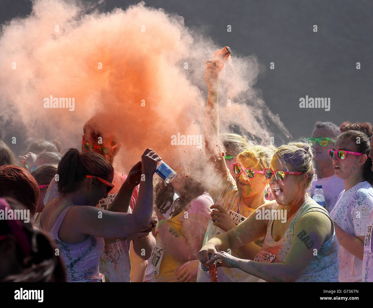 Color Me Rad 5km run - Edinburgh Stock Photo - Alamy