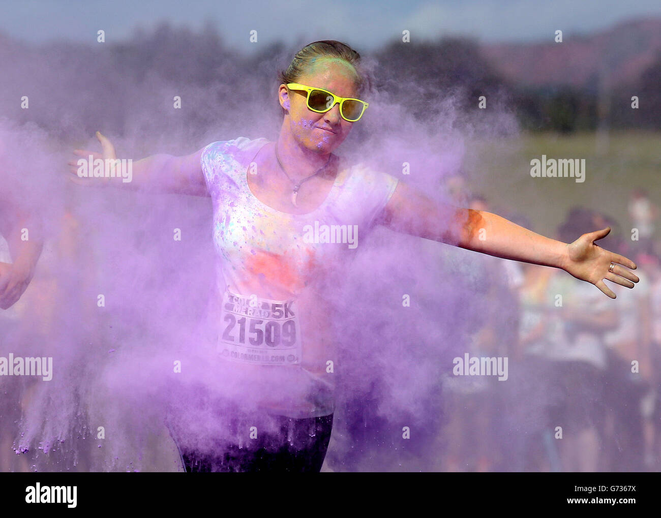 Color Me Rad 5km run - Edinburgh Stock Photo - Alamy