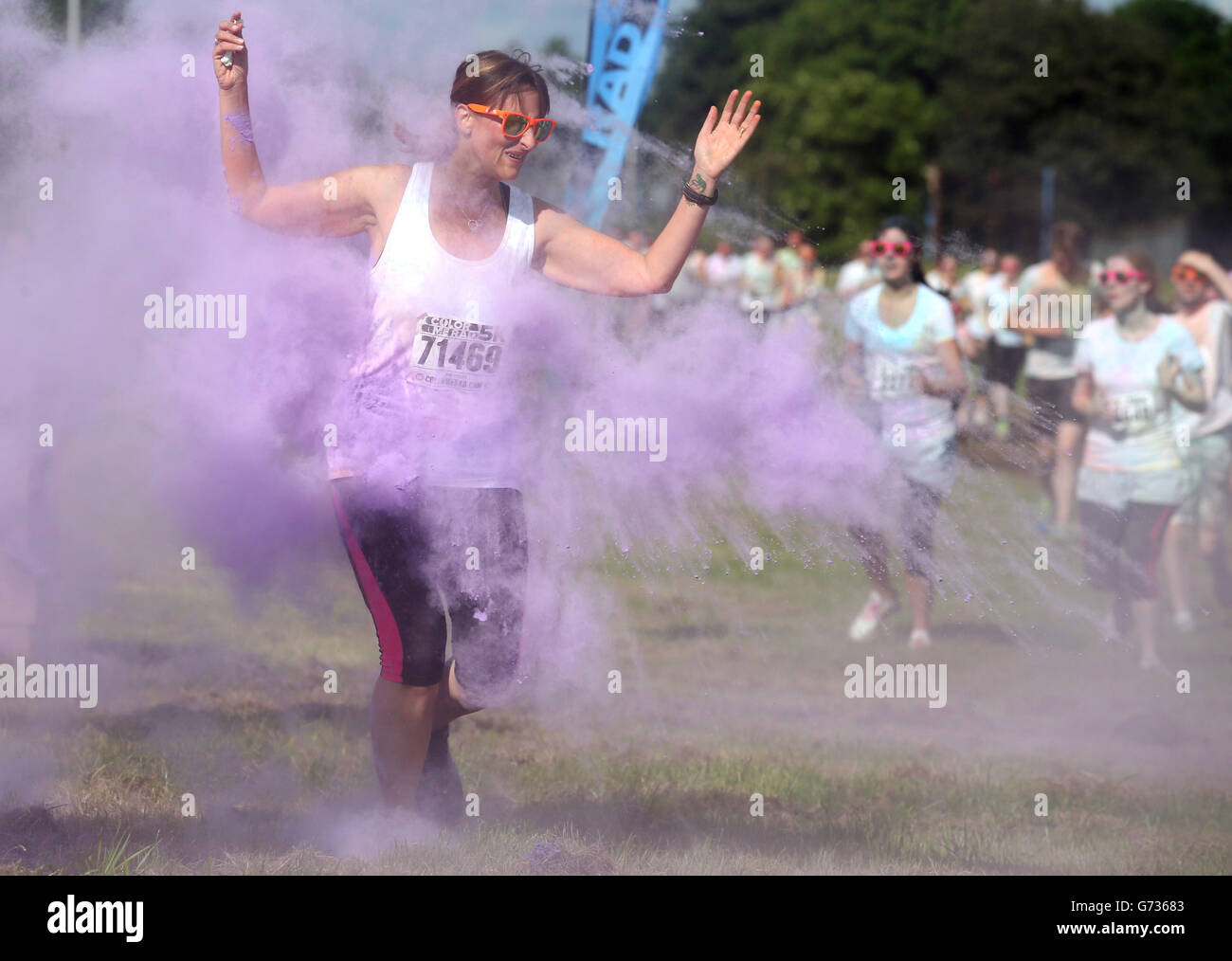Color Me Rad 5km run - Edinburgh Stock Photo - Alamy