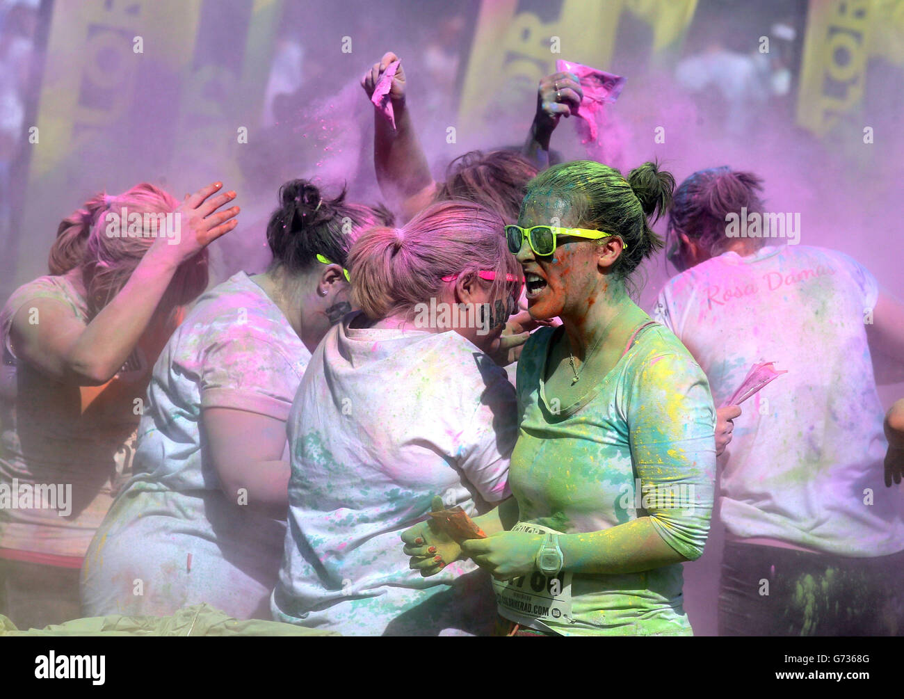Color Me Rad 5km run - Edinburgh Stock Photo - Alamy