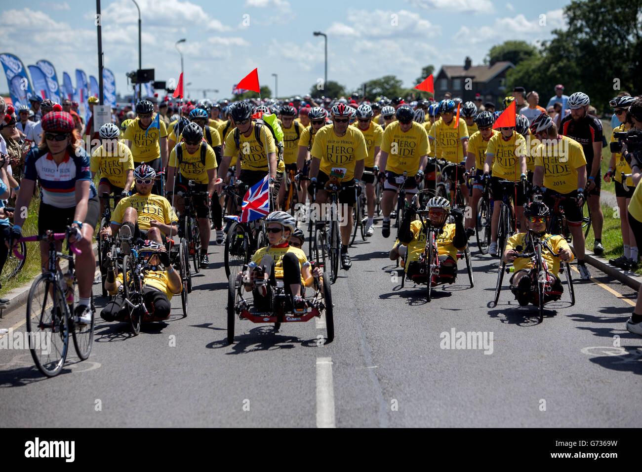 Riders at the Hero Ride finale at the start on Blackheath Common in ...