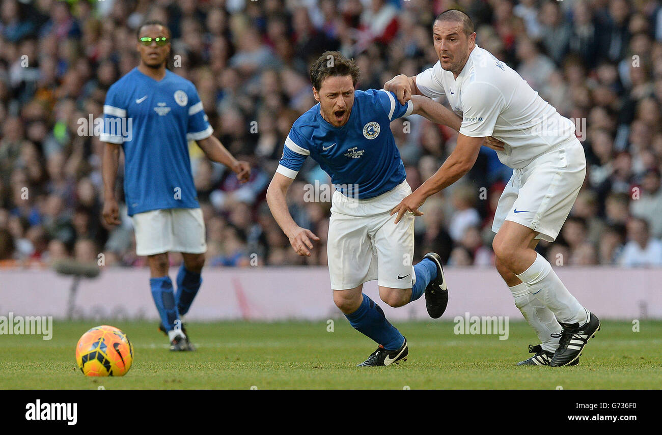 During the soccer aid charity match at old trafford hi-res stock ...
