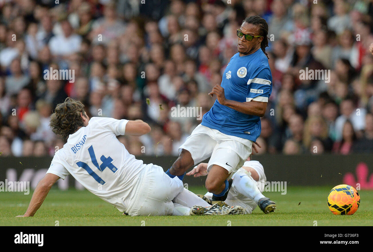 During the soccer aid charity match at old trafford hi-res stock ...