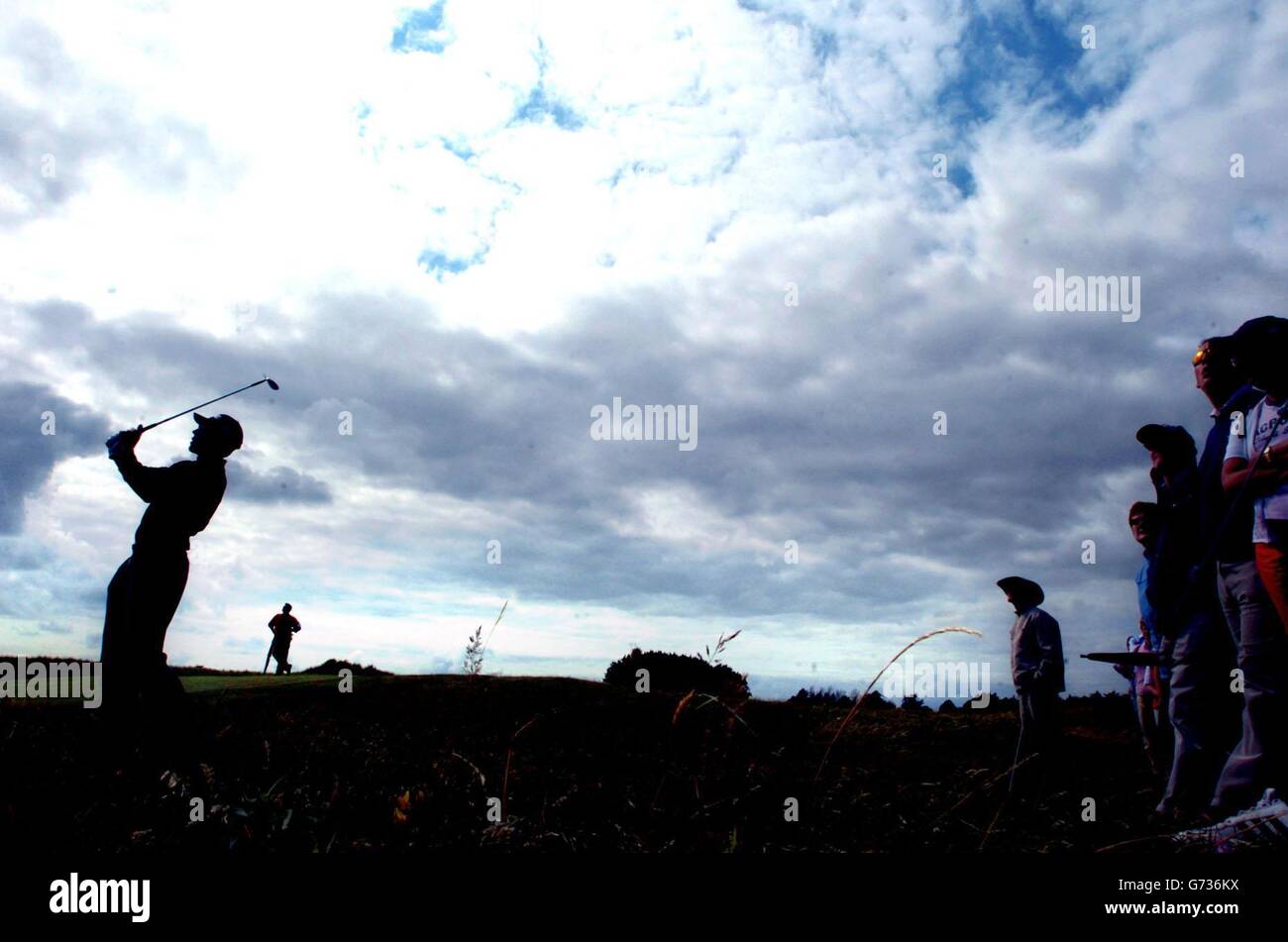 Australian, Nick O'Hern, plays his second shot at the fourth, in the ...
