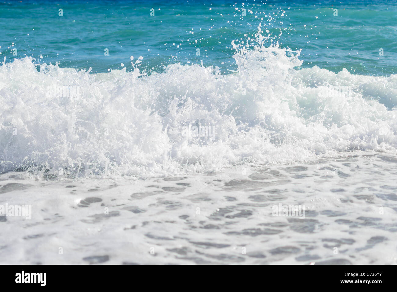 beautiful waves of the blue seafoam photo Stock Photo - Alamy