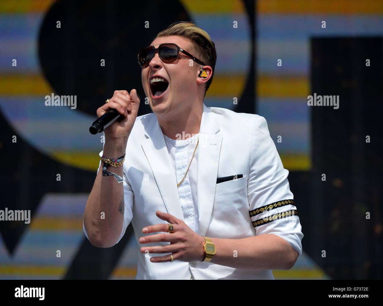 John Newman performing during Radio 1's Big Weekend at Glasgow Green ...