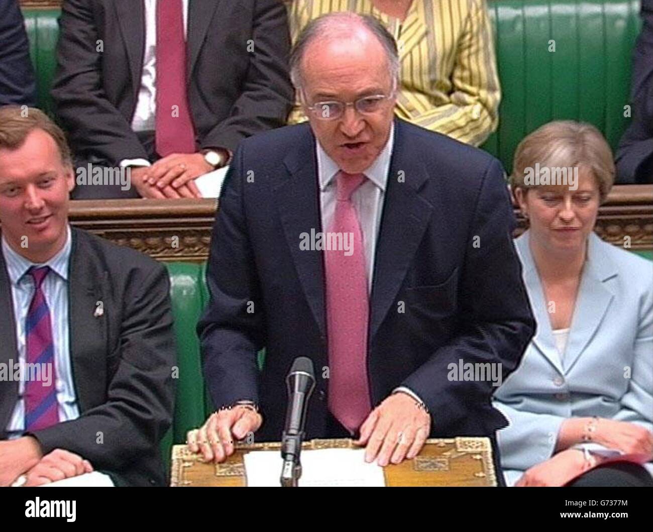 Michael howard speaks in the house of commons hi-res stock photography ...