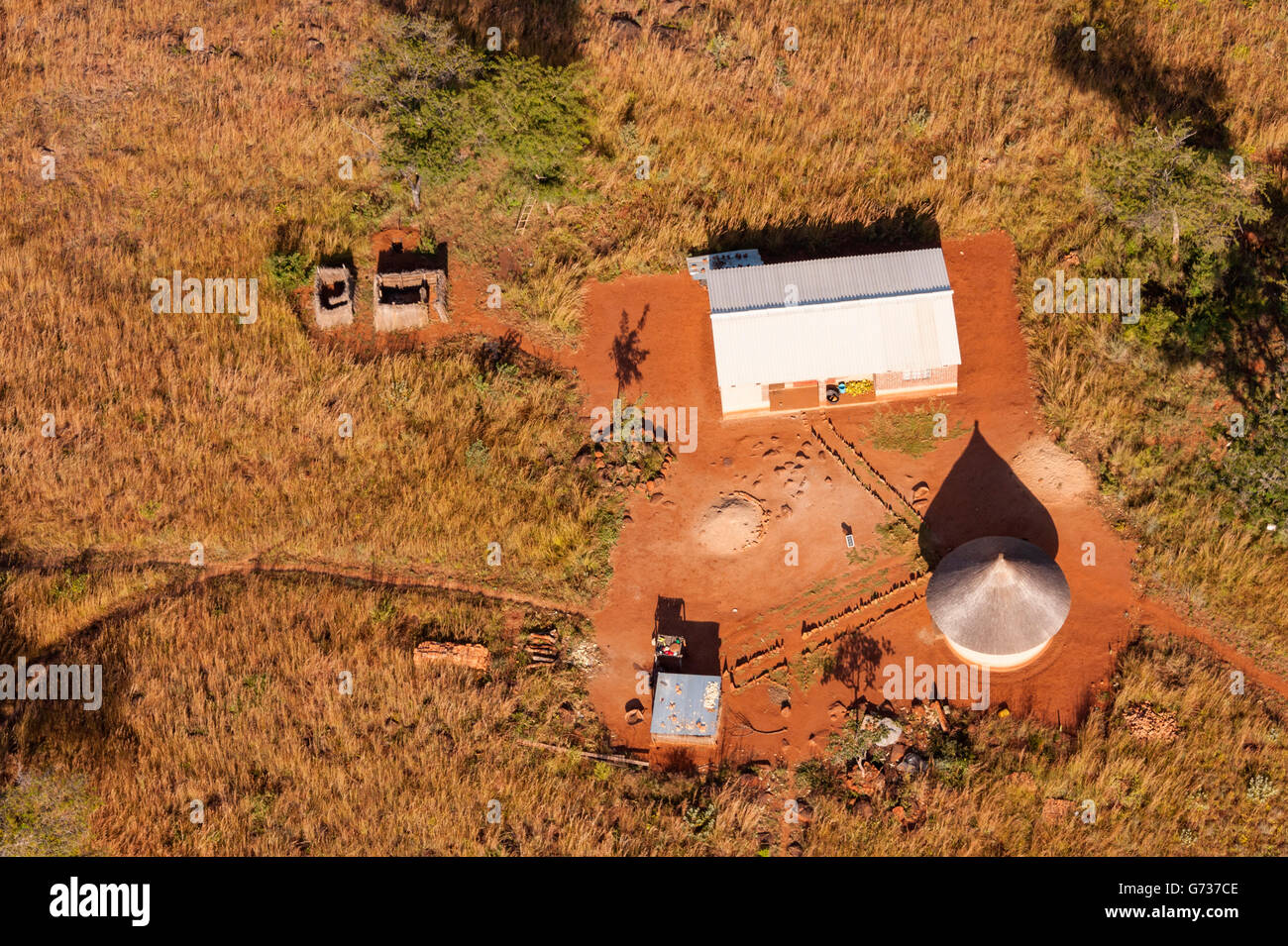 An aerial view of small scale agriculture in Zimbabwe's Eastern ...