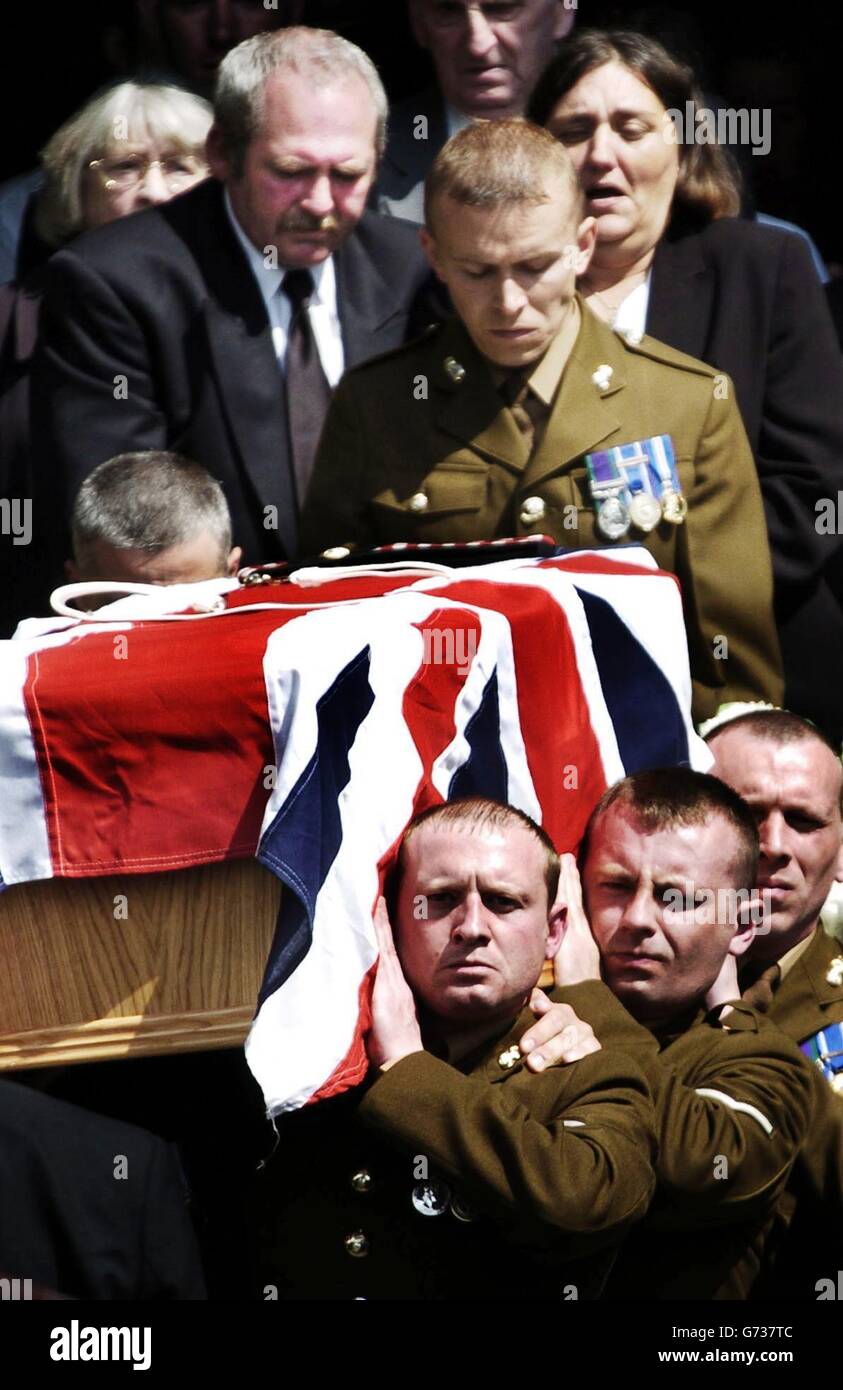 Gordon Gentle funeral Stock Photo - Alamy