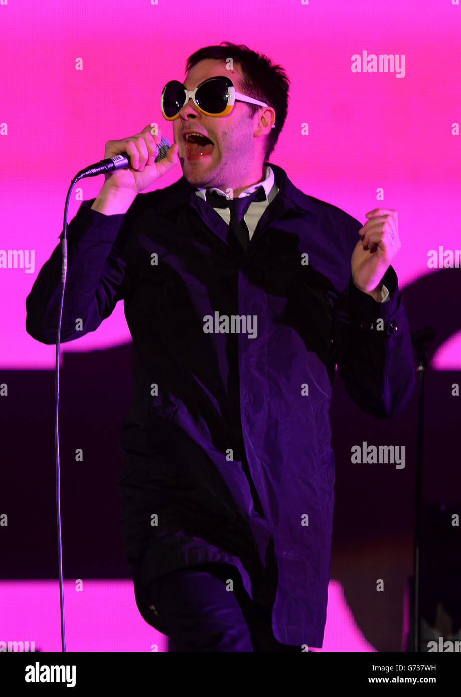 Tom Meighan of Kasabian performing during Radio 1's Big Weekend at ...