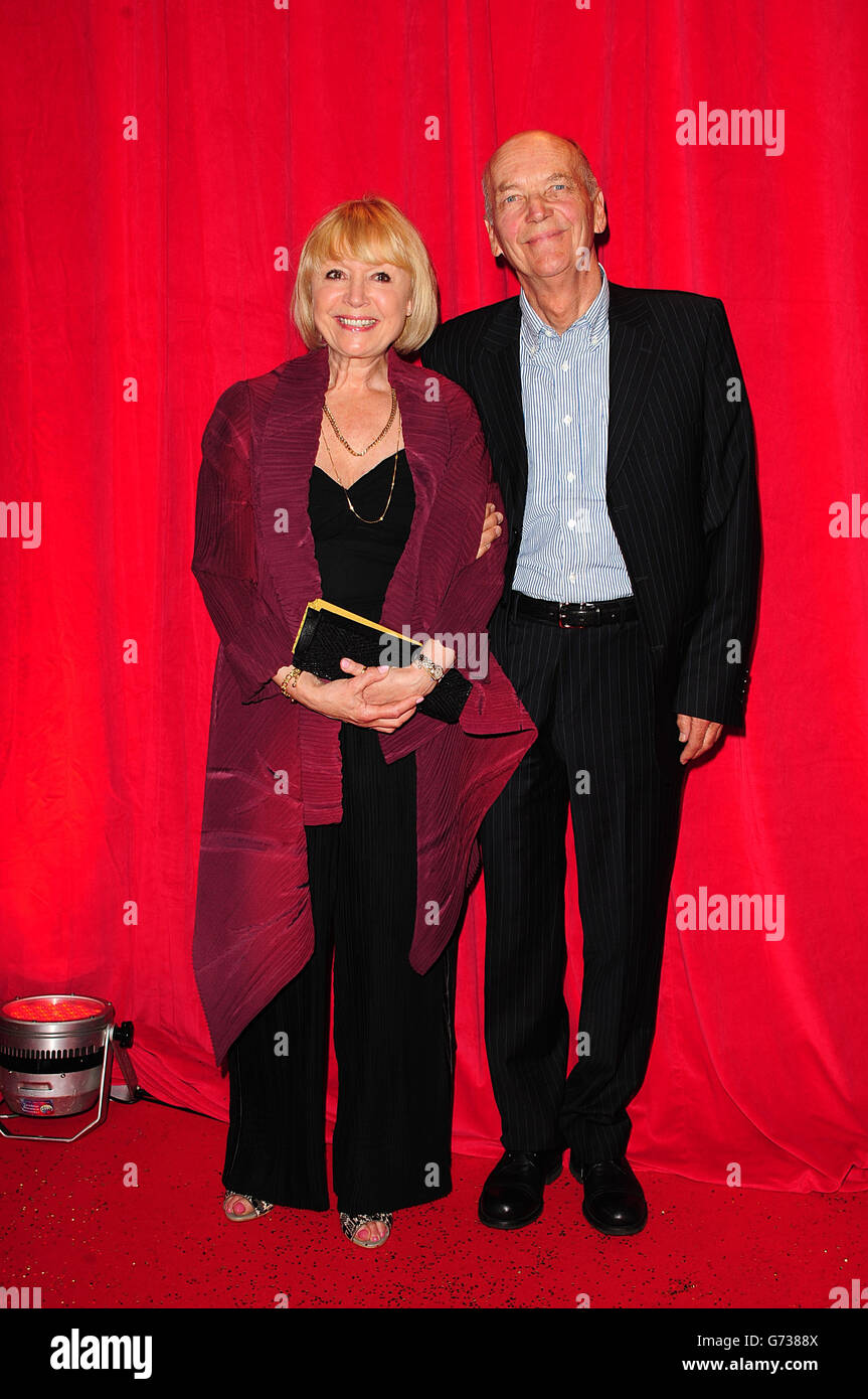 Roger Sloman and Lin Blakley arriving for the 2014 British Soap Awards ...
