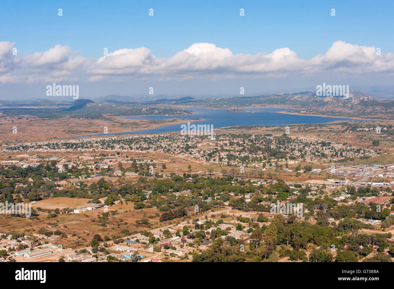 An aerial view of Rusape in Zimbabwe's Eastern Highlands Stock Photo ...