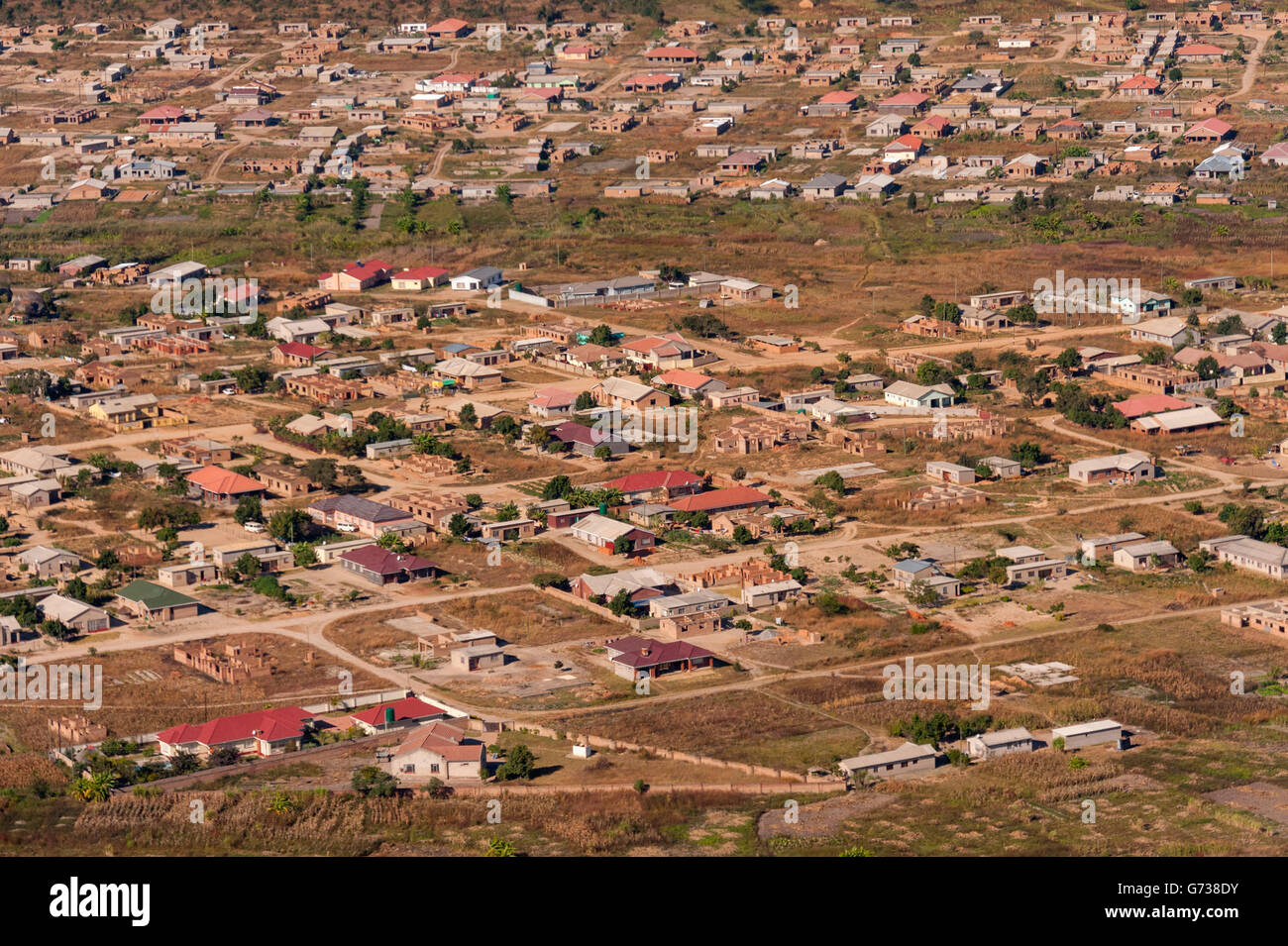 An aerial view of Rusape in Zimbabwe's Eastern Highlands Stock Photo ...