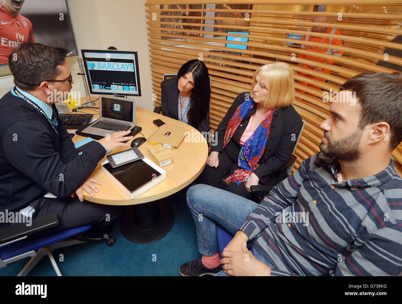 Barclays Digital Eagle Joseph Cooksey (left) provides advice on ...
